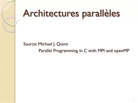 PPT Architectures parallèles PowerPoint Presentation free download