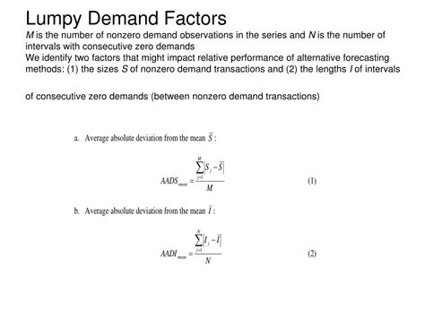 Ppt Analysis And Forecasting Of Lumpy Demand Alternative Approaches Powerpoint Presentation