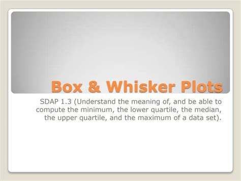 Boxand Whiskerplotpowerpoint Pptx