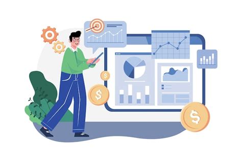 Premium Vector Stock Market Analysis Illustration Concept