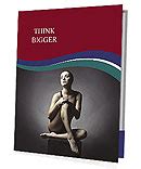 Stunning Nude Woman Seated On A Black Backdrop Presentation Folder Design ID 0000023818