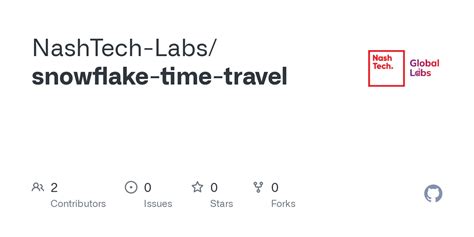 GitHub NashTech Labs Snowflake Time Travel