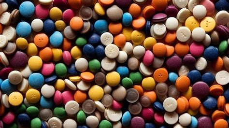 Premium Ai Image Colorful Candy Buttons