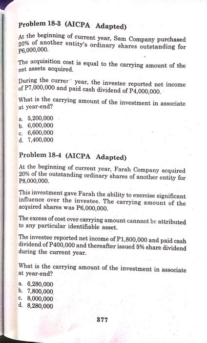 Solved Problem AICPA Adapted At The Beginning Of Chegg Com