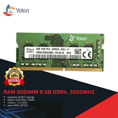 Promo Sk Hynix Ram Sodimm 8gb Ddr4 3200mhz Diskon 52 Di Seller Yolori Official Store Mangga