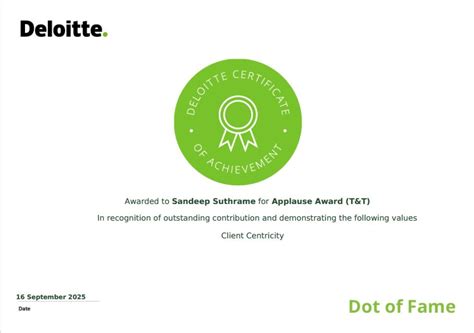Deloitte Applauseaward Recognition Dataengineering Sandeep Suthrame