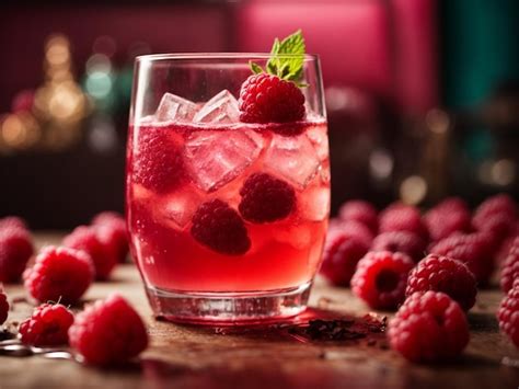 Premium Photo Delicious Raspberry Soda