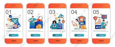 Secure Payment Concept Onboarding Screens For Mobile App Templates Banner Template Download On