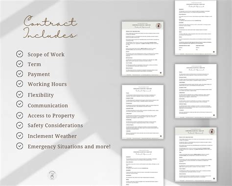 Tree Trimming Contract Waiver Logo Lawn Care Contract Service Agreement Gardening