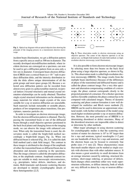 Electron Diffraction Using Transmission Electron Microscopy Pdf