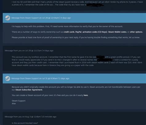 how steam blocked my account after 5 6 years of using it steam