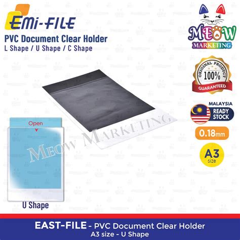 EMI File PVC Document Clear Holder A A L Shape File U Shape File C Shape File Shopee