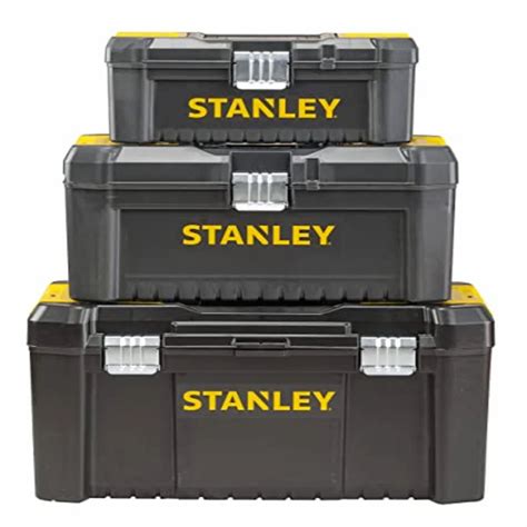 Black Yellow Stst1 75518 Stanley Plastic Tool Box 16 Inch Size Dimension 406x205x195mm At