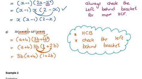 Grade 9 Algebra Ii Factorising Highest Common Bracket And