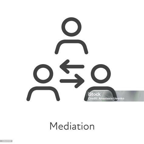 개요 스타일 Ui 아이콘 비즈니스 컬렉션을 위한 소프트 스킬 벡터 검정 선형 그림입니다 중재와 심리학 한 무리의 사람들이 세