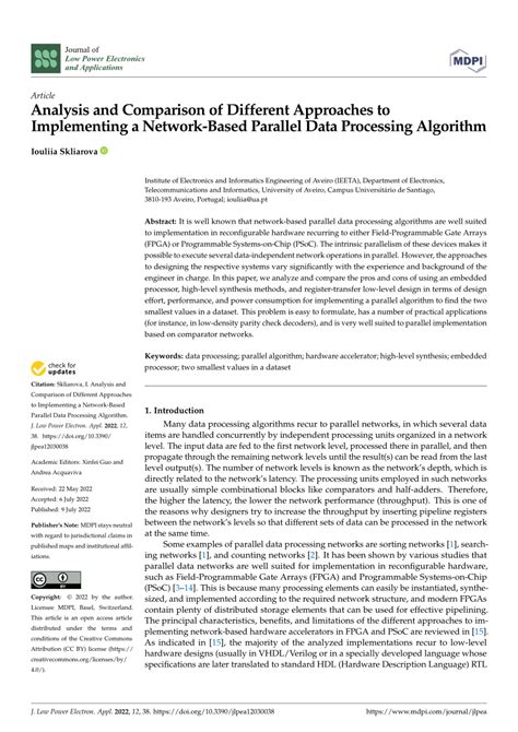 pdf analysis and comparison of different approaches to implementing a network based parallel