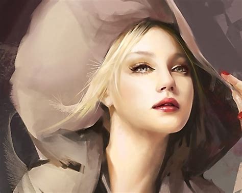 Фото Красивая блондинка в шляпе