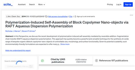Polymerization Induced Self Assembly Of Block Copolymer Nano Objects Via Raft Aqueous Dispersion