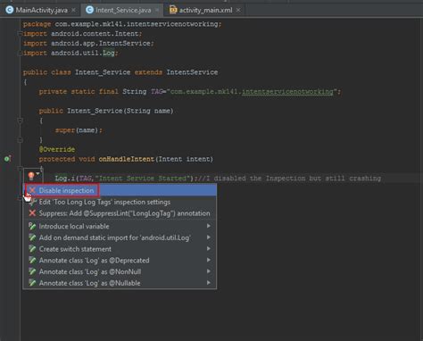 Java Intent Service Crashes My App Stack Overflow