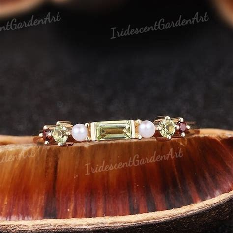 Ruby Peridot Ring Etsy