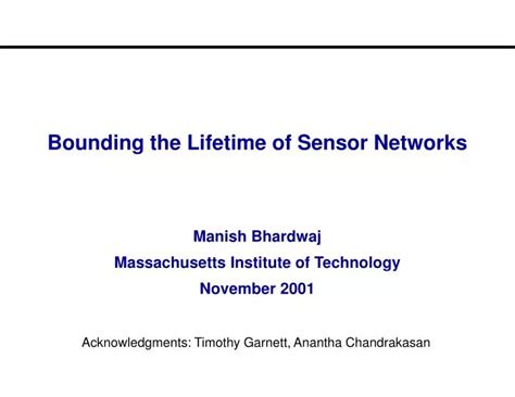 Ppt Bounding The Lifetime Of Sensor Networks Powerpoint Presentation Id 4311471