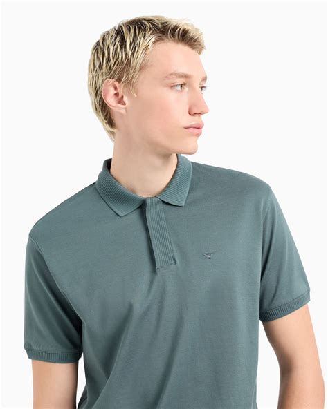 저지 폴로 셔츠 Emporio Armani