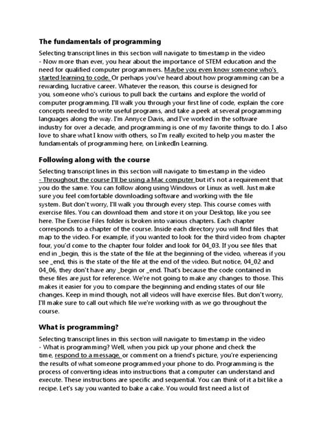 Programming Foundations Fundamentals Pdf Integrated Development Environment Programming