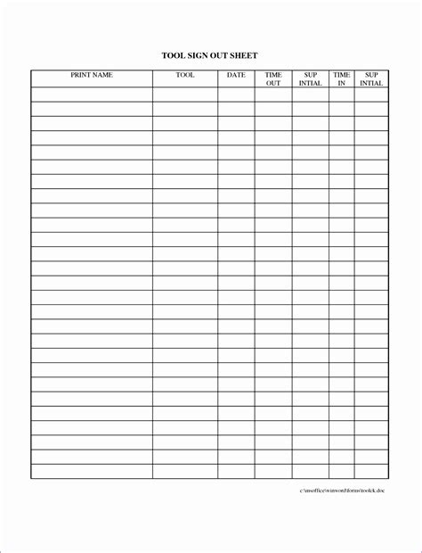 Run Sheet Template