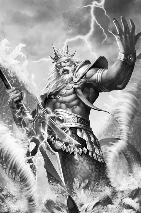 Poseidon Angry Zeus Demone Idee