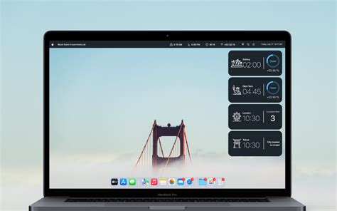 mac clock menu bar app figma