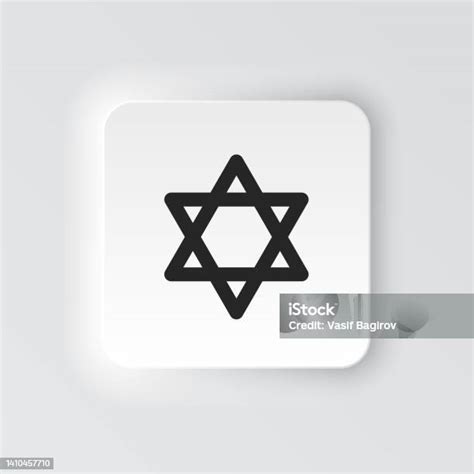 사각형 버튼 아이콘 다윗의 이스라엘 별 단추 배너 동형 스타일에 응용 프로그램 일러스트레이션을 위한 사각형 배지 인터페이스 0명에 대한 스톡 벡터 아트 및 기타 이미지