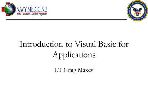 PPT Introduction To Visual Basic For Applications PowerPoint Presentation ID