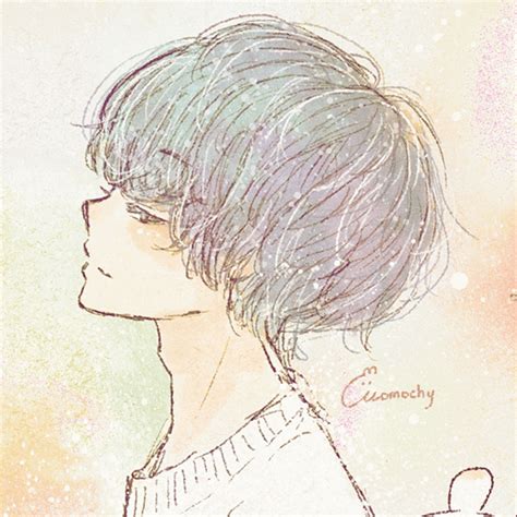 フリーアイコン＊黒髪マッシュの男の子 ｜ Momochyのおうち｜イラストレーターももちーのwebサイト