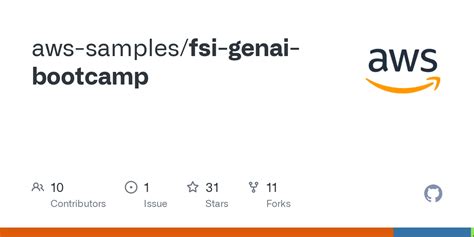 Github Aws Samples Fsi Genai Bootcamp