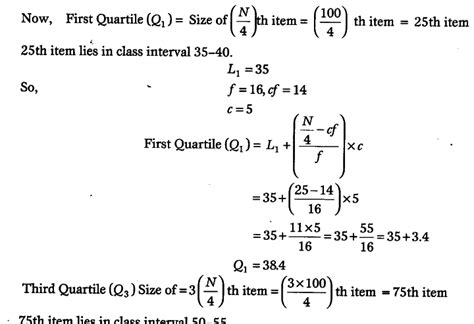 Calculate The Value Of Median First Quartile And Third Quartile From The Following Data Cbse