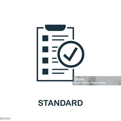 표준 아이콘 기호입니다 품질 관리 아이콘 컬렉션에서 창조적 인 기호 컴퓨터 및 모바일용 채워진 평면 표준 아이콘 0명에 대한 스톡 벡터 아트 및 기타 이미지 Istock