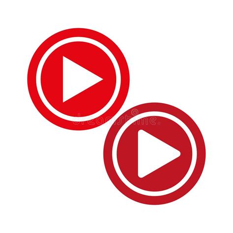 Play Button Using With Playing Video Sign Vector Illustration Eps 10