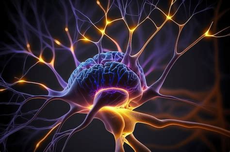 Premium Photo Scientific And Technological Abstract Image Of Biological Neural Networkai