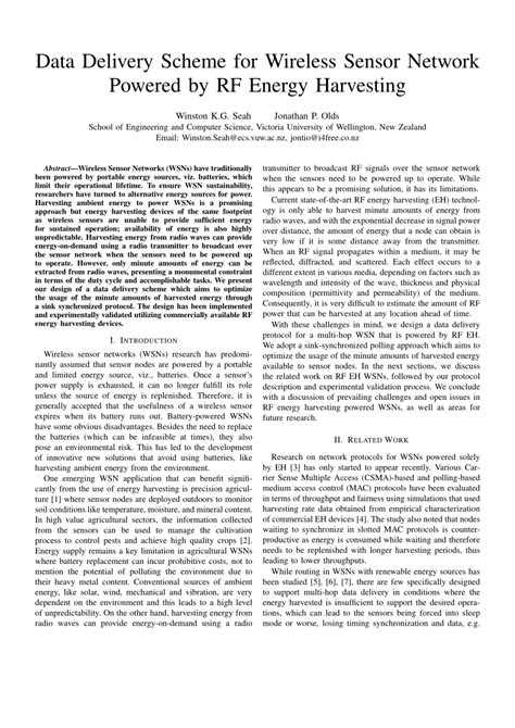 pdf data delivery scheme for wireless sensor network powered by rf