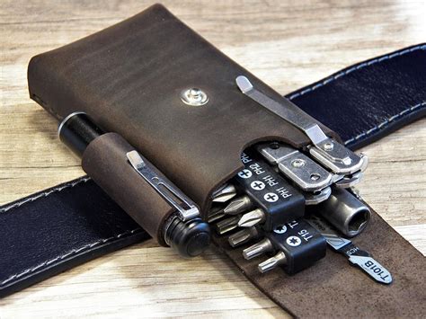 Keep Your Edc Organized On Your Belt With This Handsome Leather Pouch