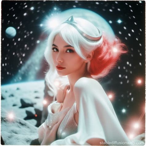 Radiant Alien Princess In Space Stable Diffusion Online