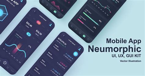 Neumorphic Cryptocurrency Mining Mobile App Ui Kit By Alexdndz On