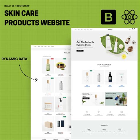 React Js Ecommerce Project A Skin Care Products Website Bootstrap 5 — K2infocom Buymeacoffee