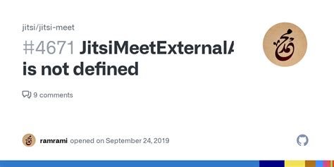 Jitsimeetexternalapi Is Not Defined · Issue 4671 · Jitsijitsi Meet