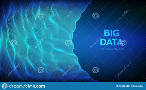 Abstract Science Background Circle Grid Wave Big Data Innovation Technology Sphere Turbulence