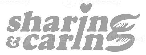Sharing Is Caring Text Illustration Letter Expression For Logo Poster