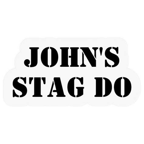 Personalized Stag Do T S Stag Do Groom Stickers Sold By Wordless