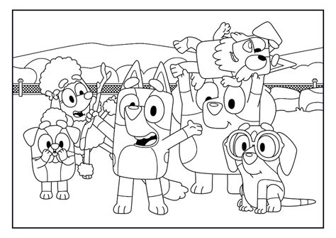 Más De 100 Dibujos De Bluey Y Otros Personajes Disney Para Colorear