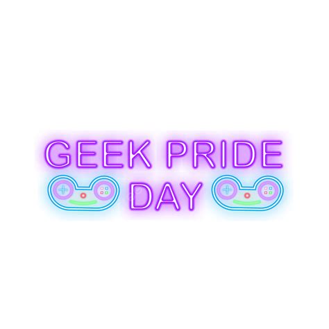 Geek Pride Vector Hd PNG Images Neon Effect Geek Pride Day Typography Png Image Geeks Typo