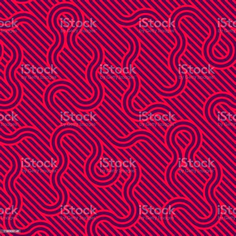 트위스트 라인 벡터 추상 기하학적 패턴 스트라이프 직조 광학 미로 웹 네트워크선형 원활한 배경 레드 컬러 디자인 0명에 대한 스톡 벡터 아트 및 기타 이미지 Istock